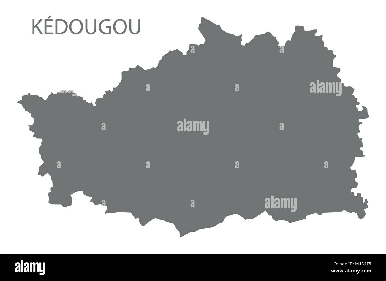 Kedougou map of Senegal grey illustration silhouette shape Stock Vector ...