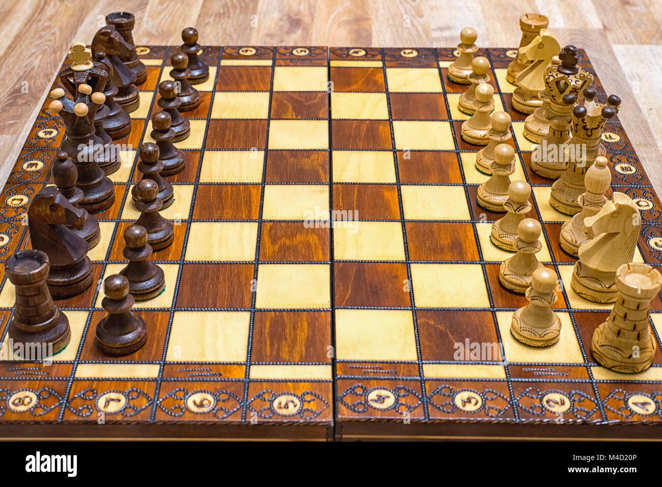 Chess Board list of figures Stock Photo - Alamy