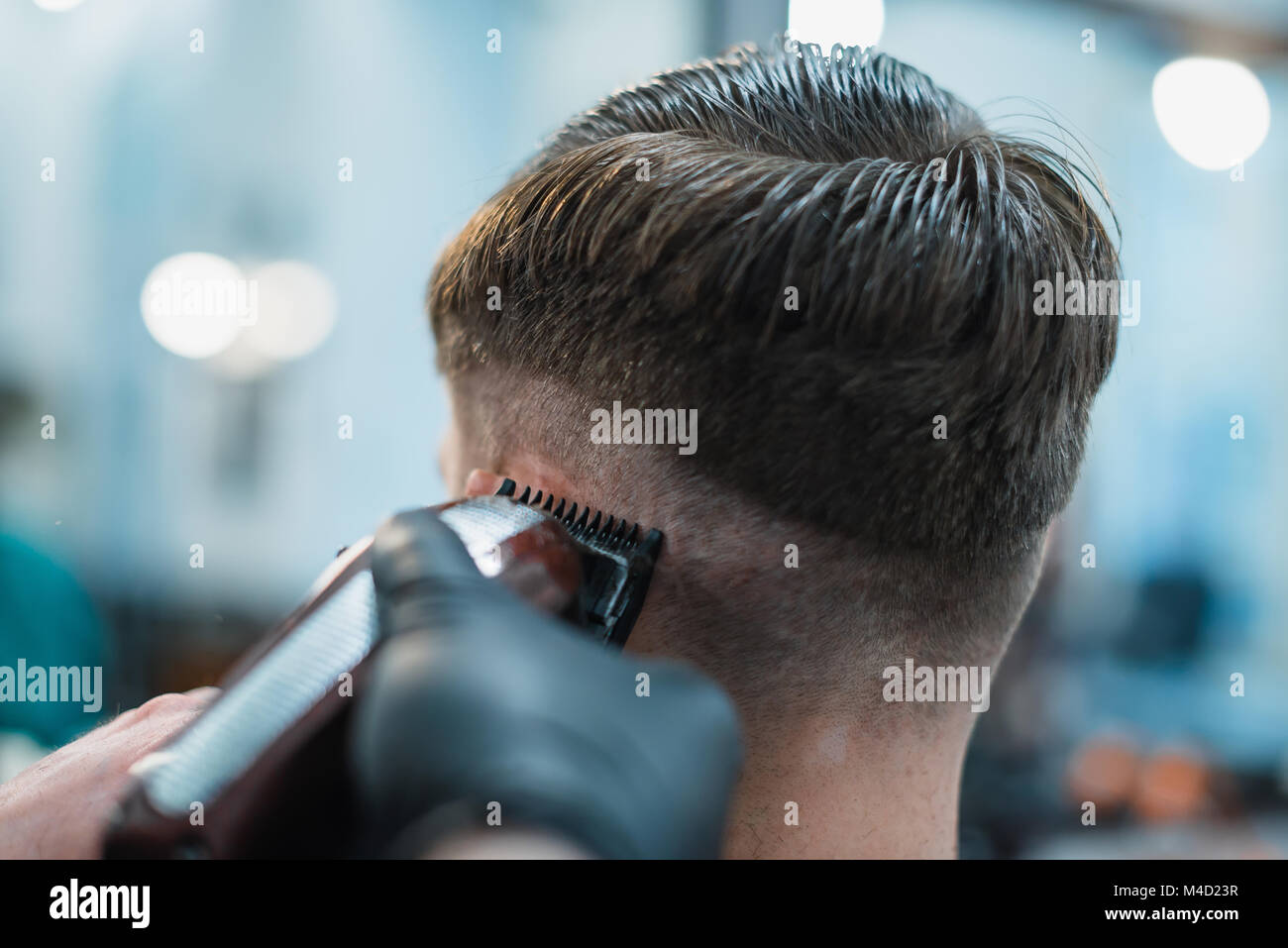 Barber shape up haircut white hi-res stock photography and images - Alamy
