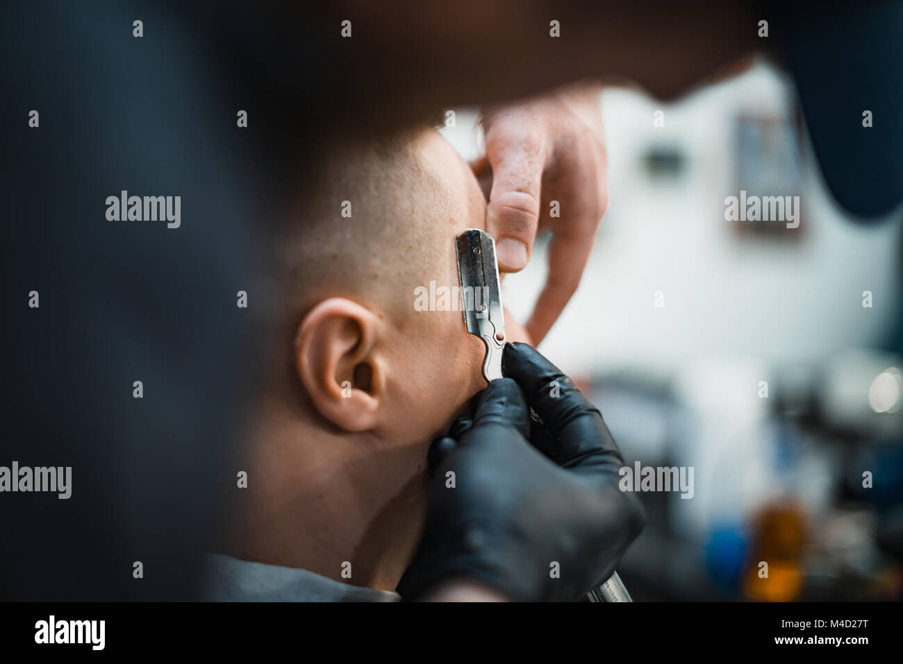 Ideal shape of the beards and haircuts in barbershop. Barber suggests ...