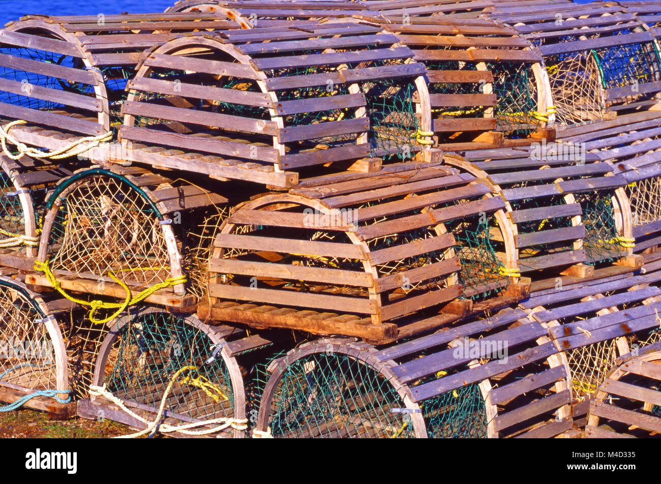Lobster traps,Newfoundland & Labrador, Canada Stock Photo - Alamy