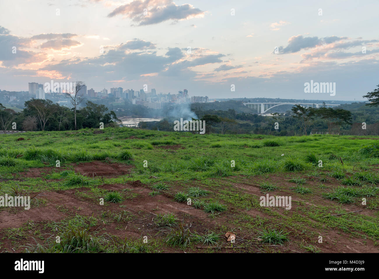 View of the Friendship Bridge (Ponte da Amizade Stock Photo - Alamy
