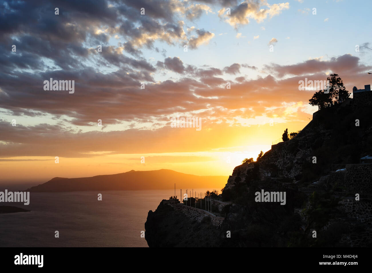 Santorini pink sunset hi-res stock photography and images - Alamy