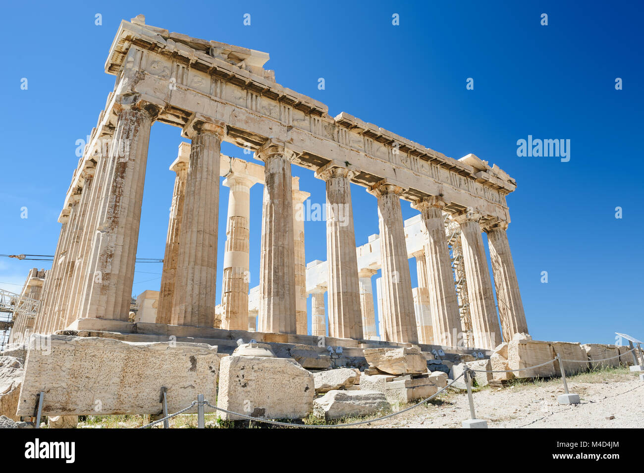 Parthenon columns at sky background Stock Photo - Alamy
