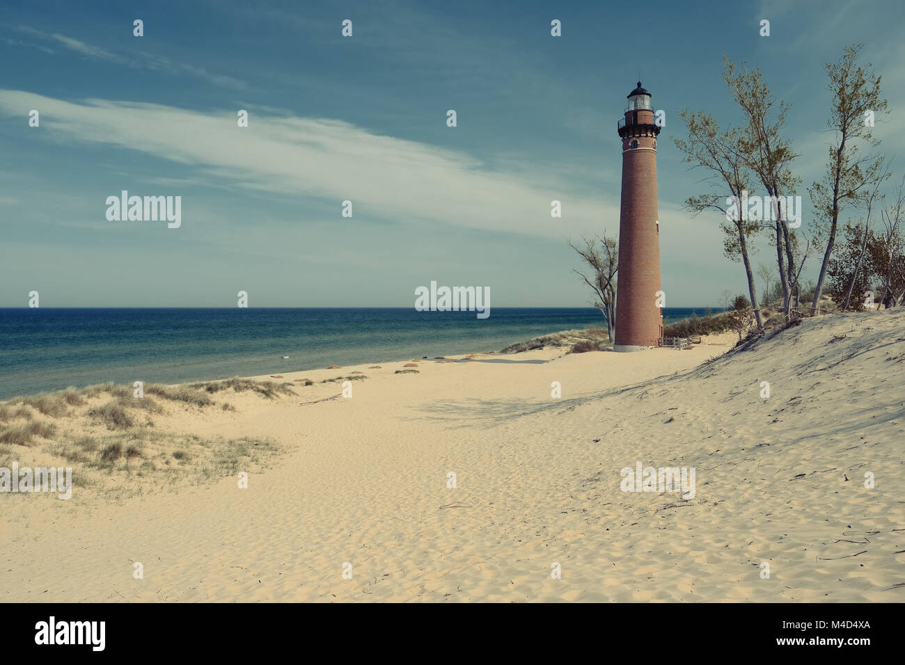 Little Sable Point Lighthouse in dunes, built in 1867 Stock Photo - Alamy