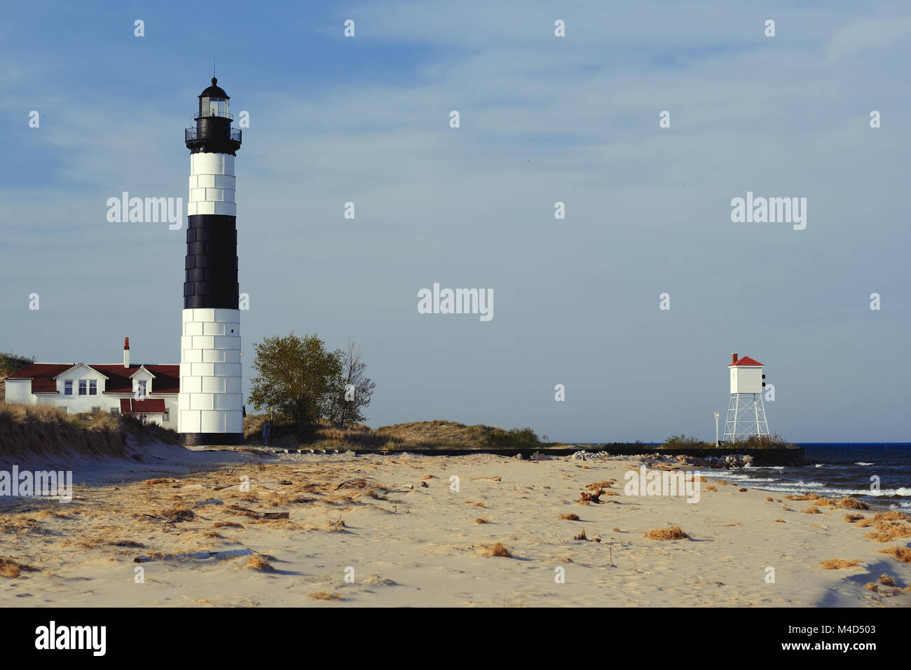 Big Sable Point Lighthouse in dunes, built in 1867 Stock Photo - Alamy