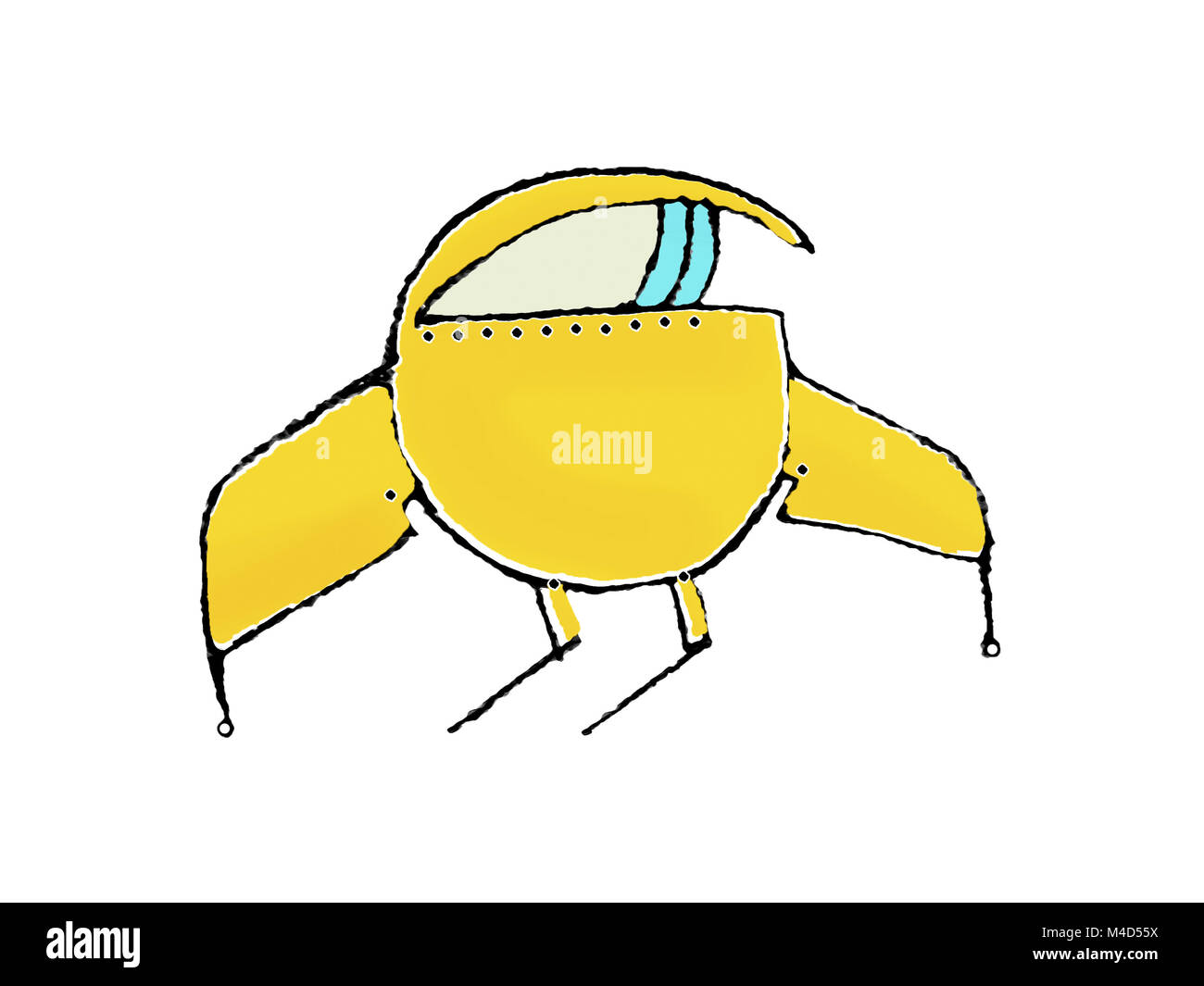 Spaceship Cartoon Drawing Stock Photo - Alamy