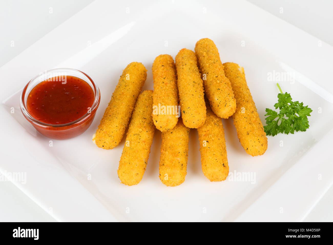 Breaded mozzarella sticks hi-res stock photography and images - Alamy