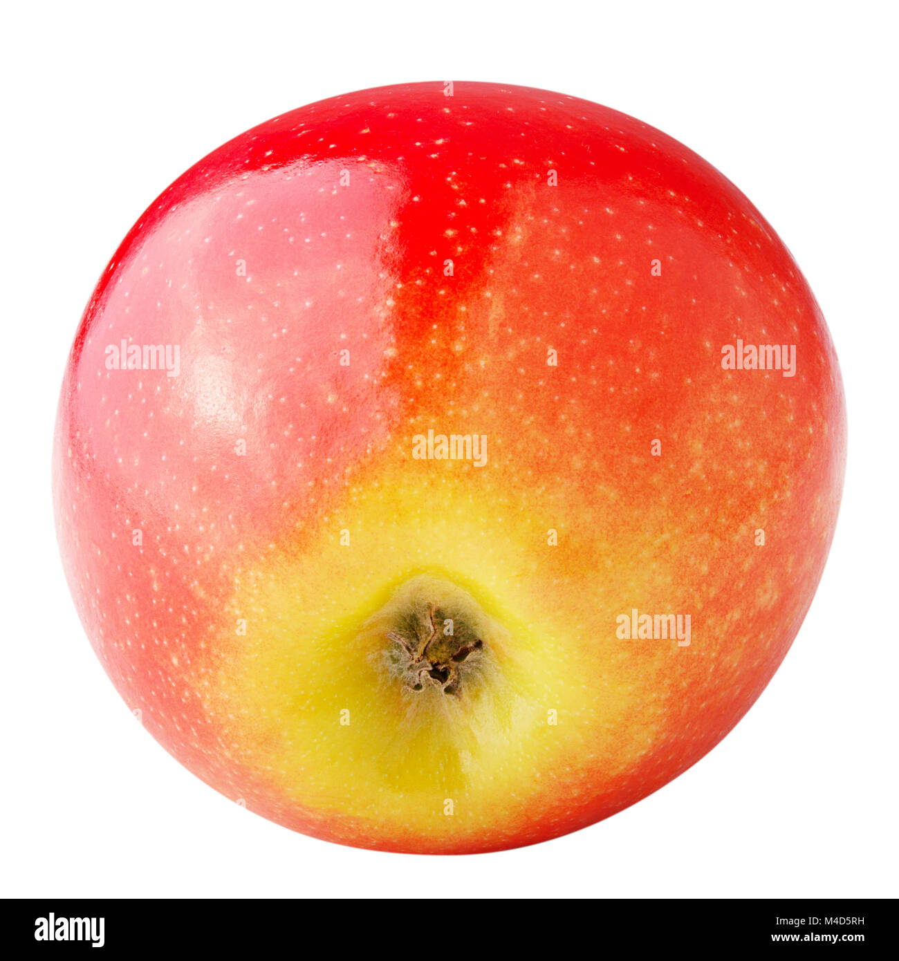 Isolated fruits. Whole fresh apple isolated on white background with ...