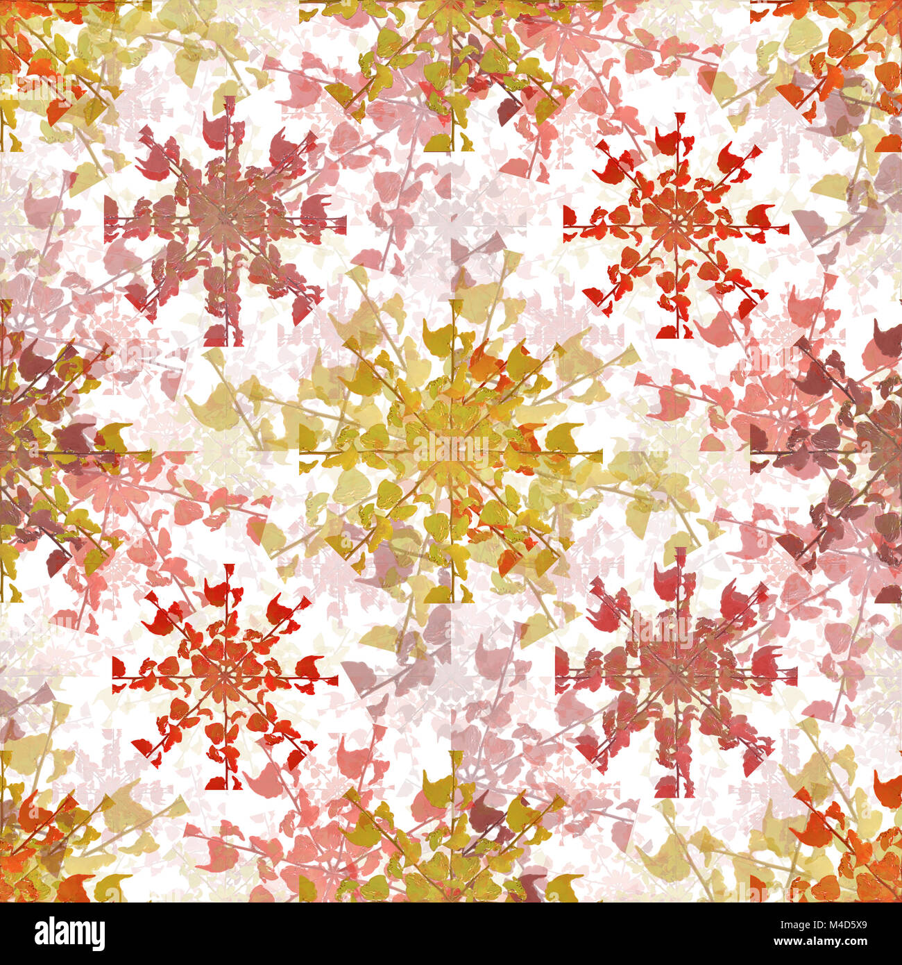 Stylized Floral Collage Seamless Pattern Stock Photo - Alamy