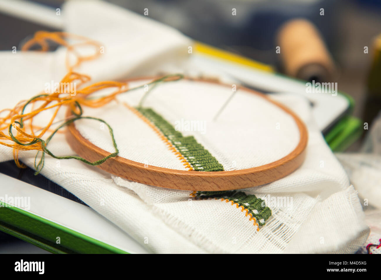 Linen embroidery hi-res stock photography and images - Alamy