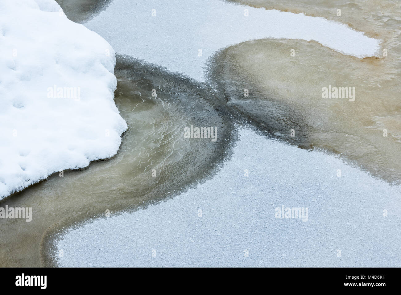 Ice structures in a creek, Lapland, Finland Stock Photo - Alamy