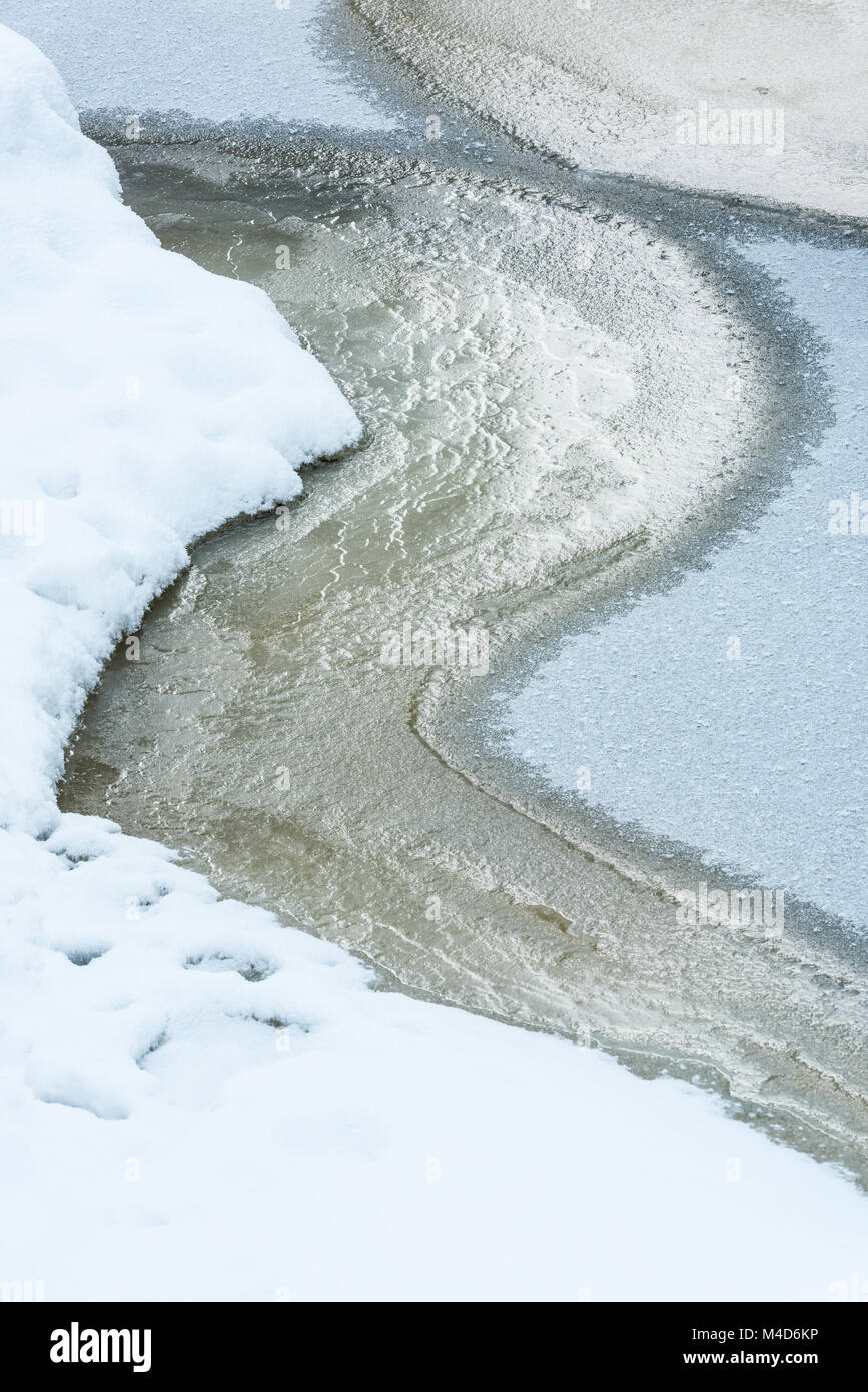 Ice structures in a creek, Lapland, Finland Stock Photo - Alamy