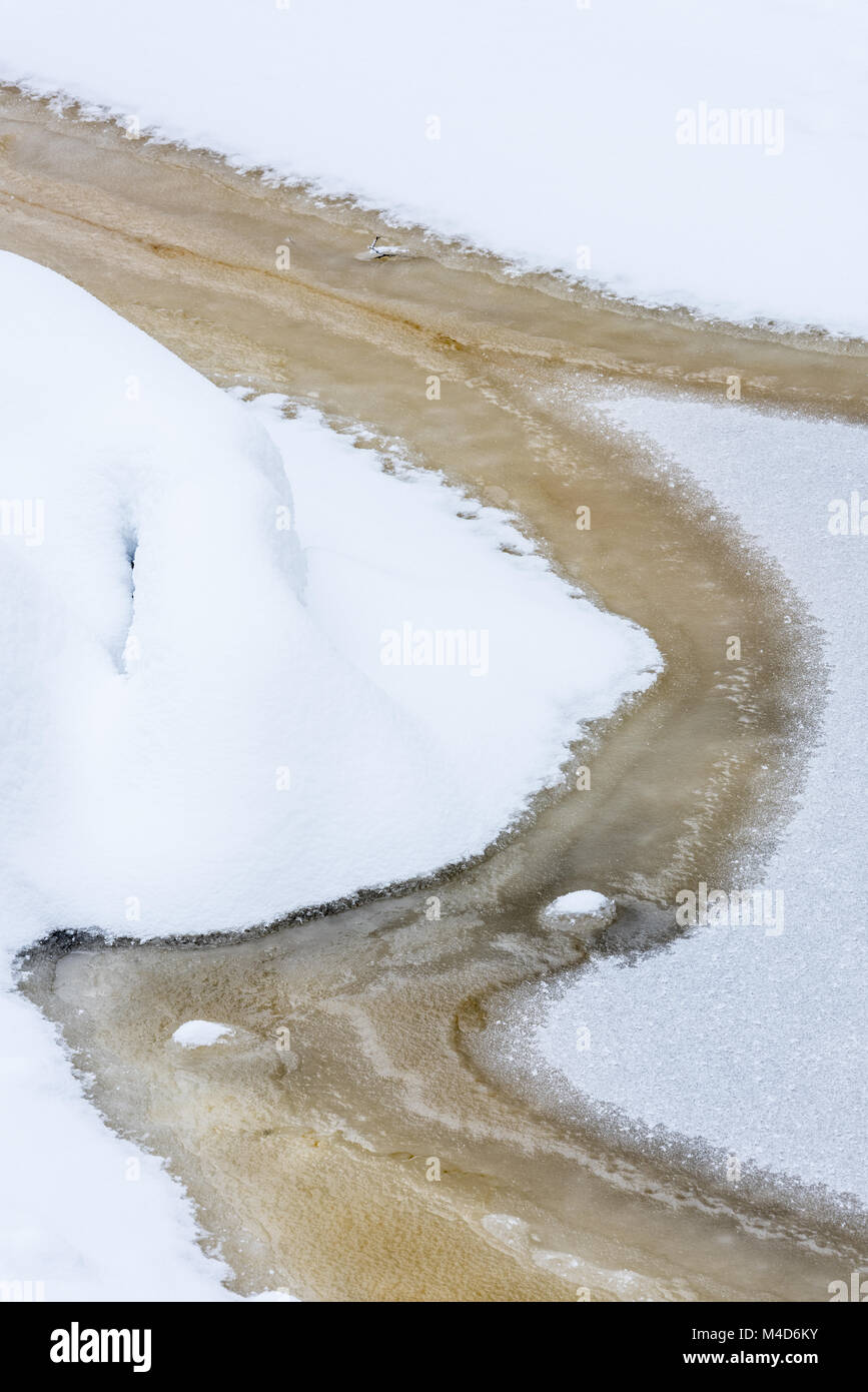Ice structures in a creek, Lapland, Finland Stock Photo - Alamy