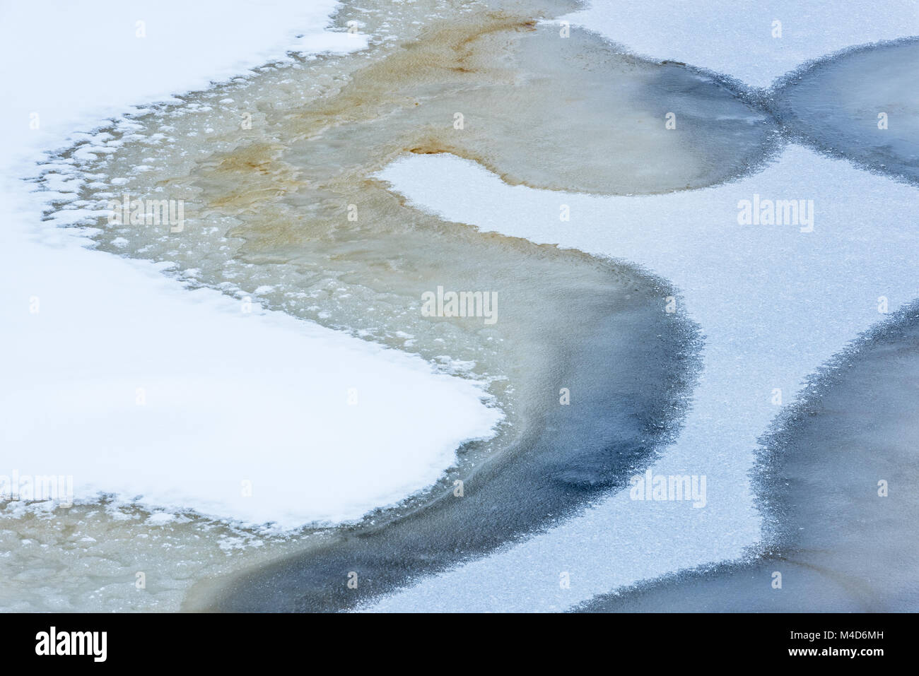 Ice structures in a creek, Lapland, Finland Stock Photo - Alamy
