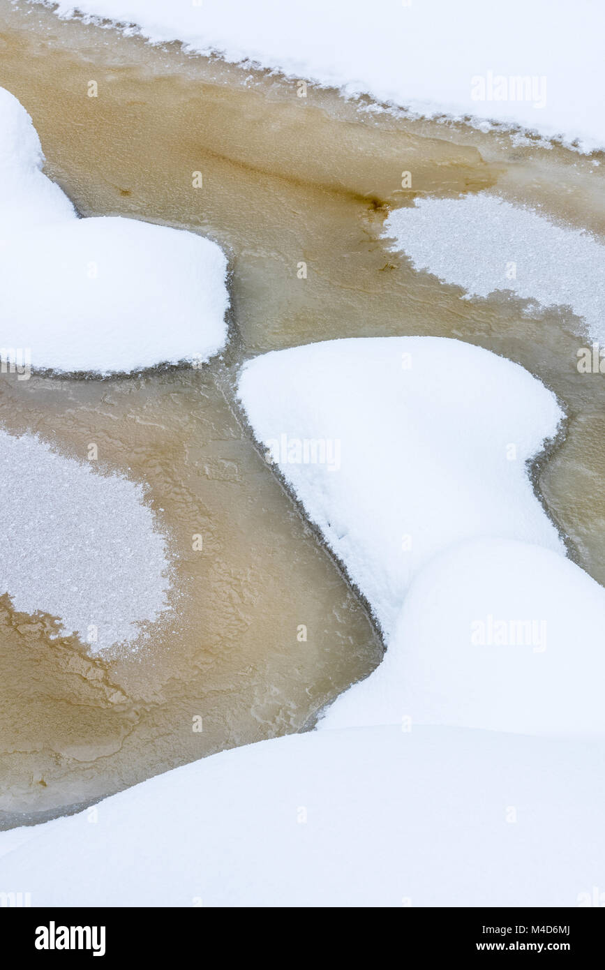 Ice structures in a creek, Lapland, Finland Stock Photo - Alamy