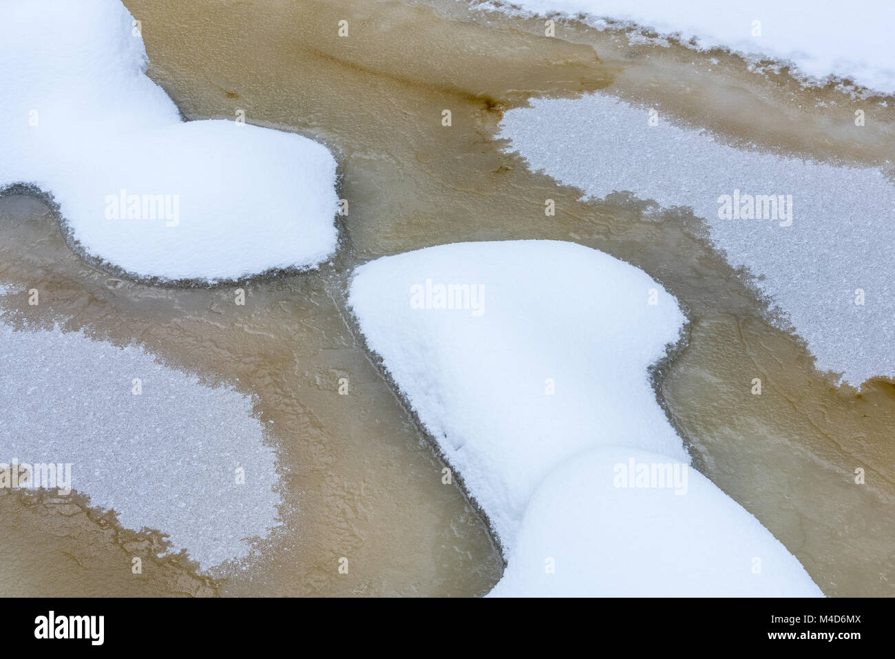 Ice structures in a creek, Lapland, Finland Stock Photo - Alamy