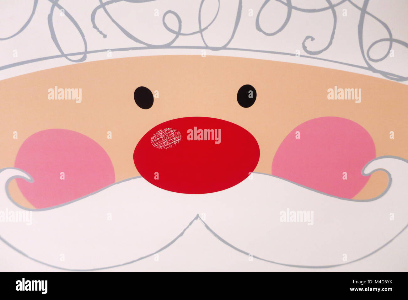 A Santa claus face illustration Stock Photo - Alamy
