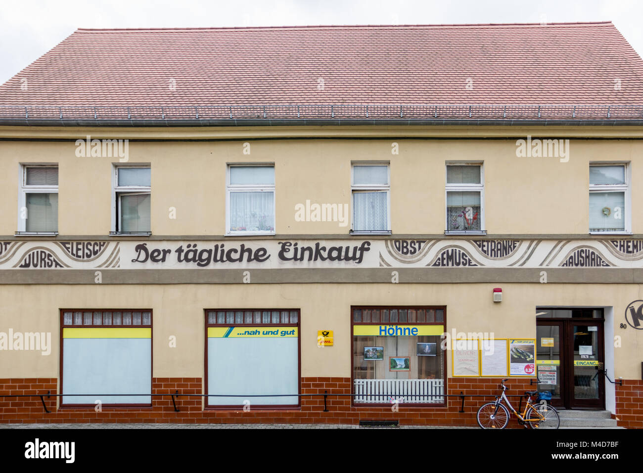 Converted GDR 'Konsum' store Stock Photo - Alamy