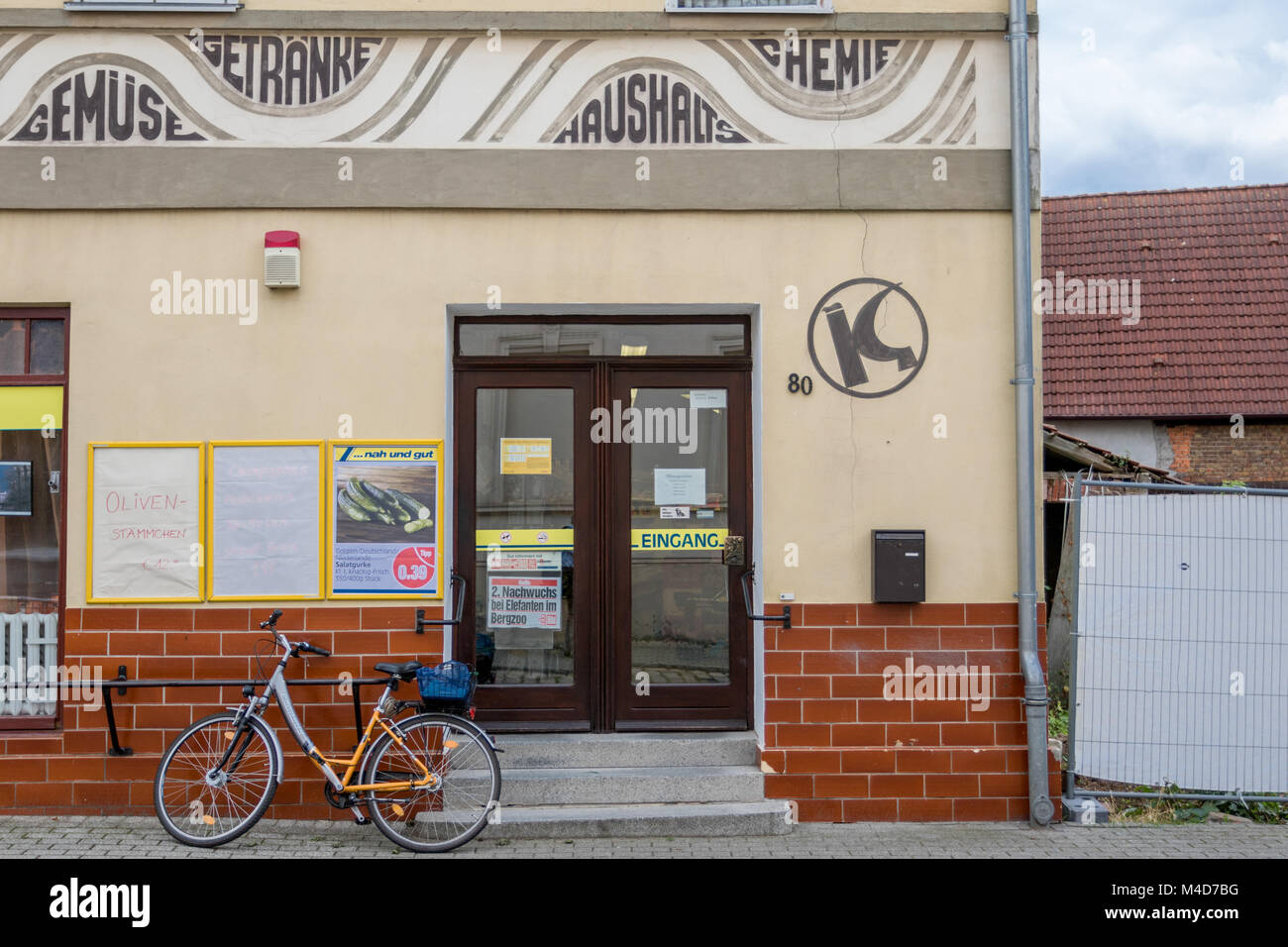 Converted GDR 'Konsum' store Stock Photo - Alamy