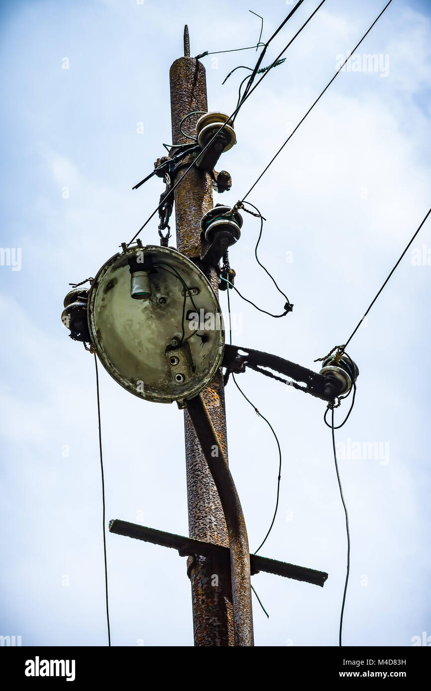 Utility pole with light hi-res stock photography and images - Alamy