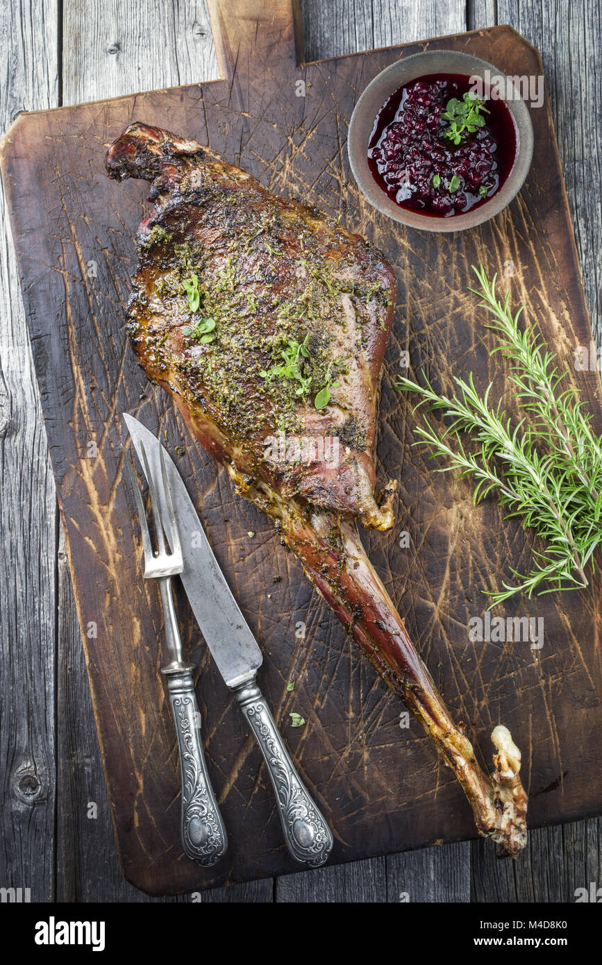 Venison haunch steak hi-res stock photography and images - Alamy