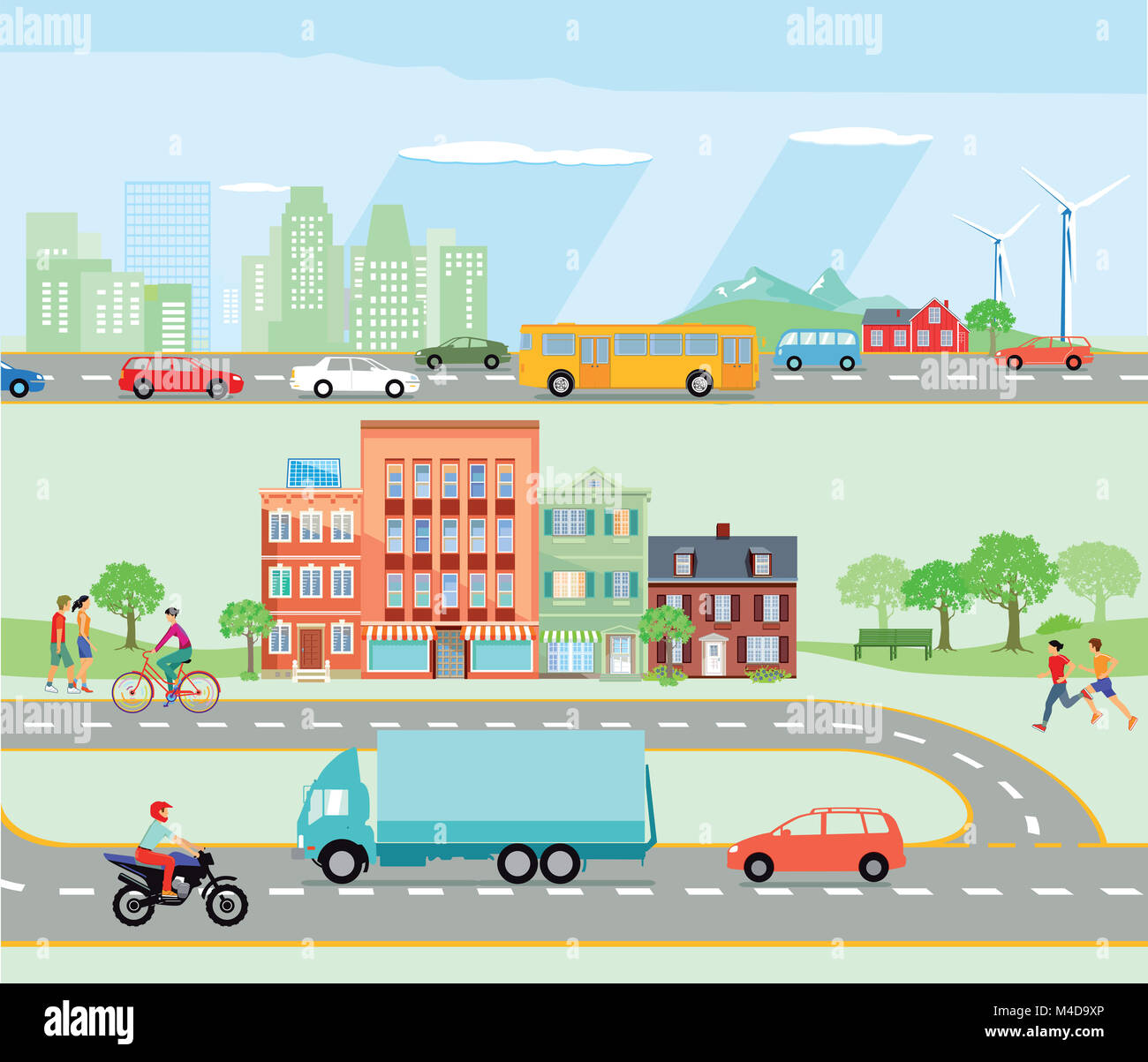 Motorway Illustration High Resolution Stock Photography and Images - Alamy