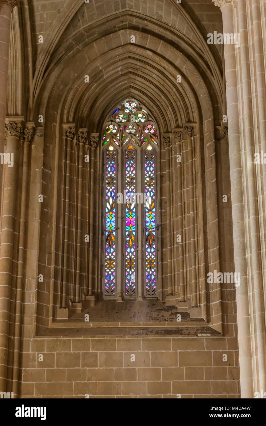 Inside view of Batalha Santa Maria da Vitoria Dominican abbey Stock ...