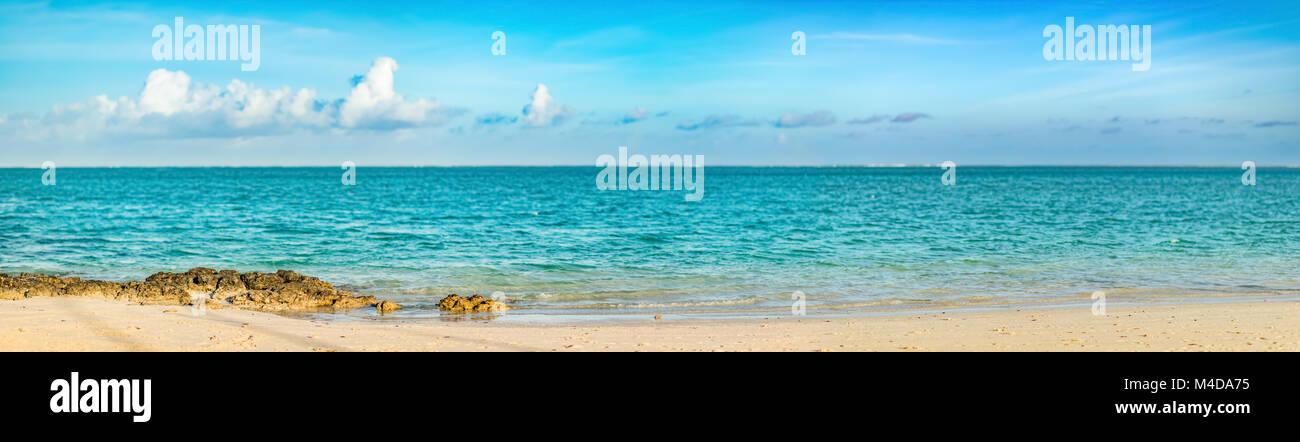 Pointe d'Esny beach, Mauritius. Panorama Stock Photo - Alamy