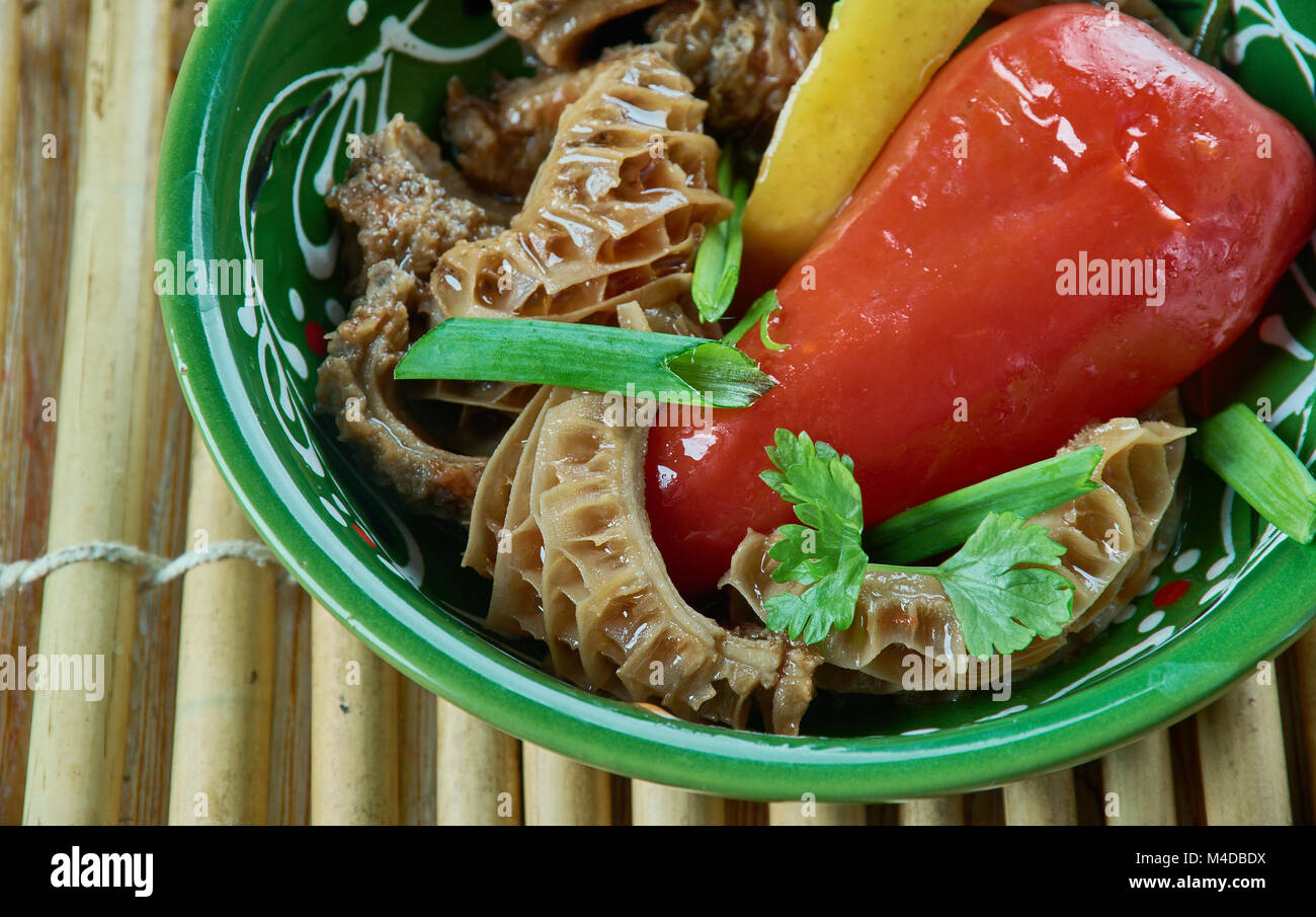 Cooked tripe of sheep or swine hi-res stock photography and images - Alamy