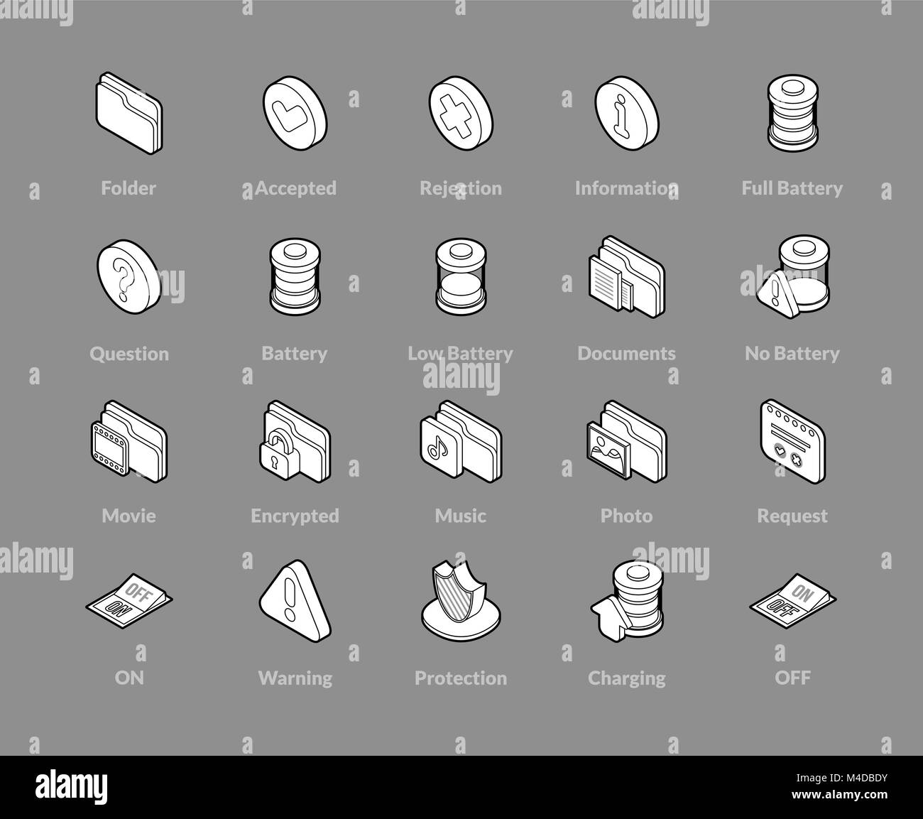 Isometric music Stock Vector Images - Alamy