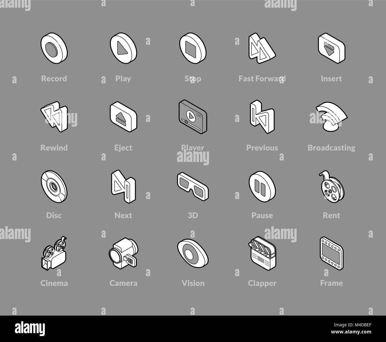 Isometric outline icons set Stock Vector Image & Art - Alamy
