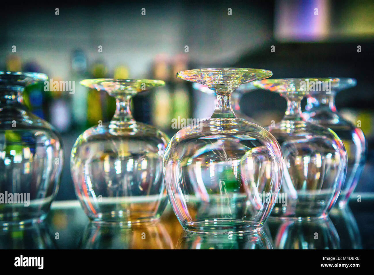 set of glass goblets Stock Photo - Alamy