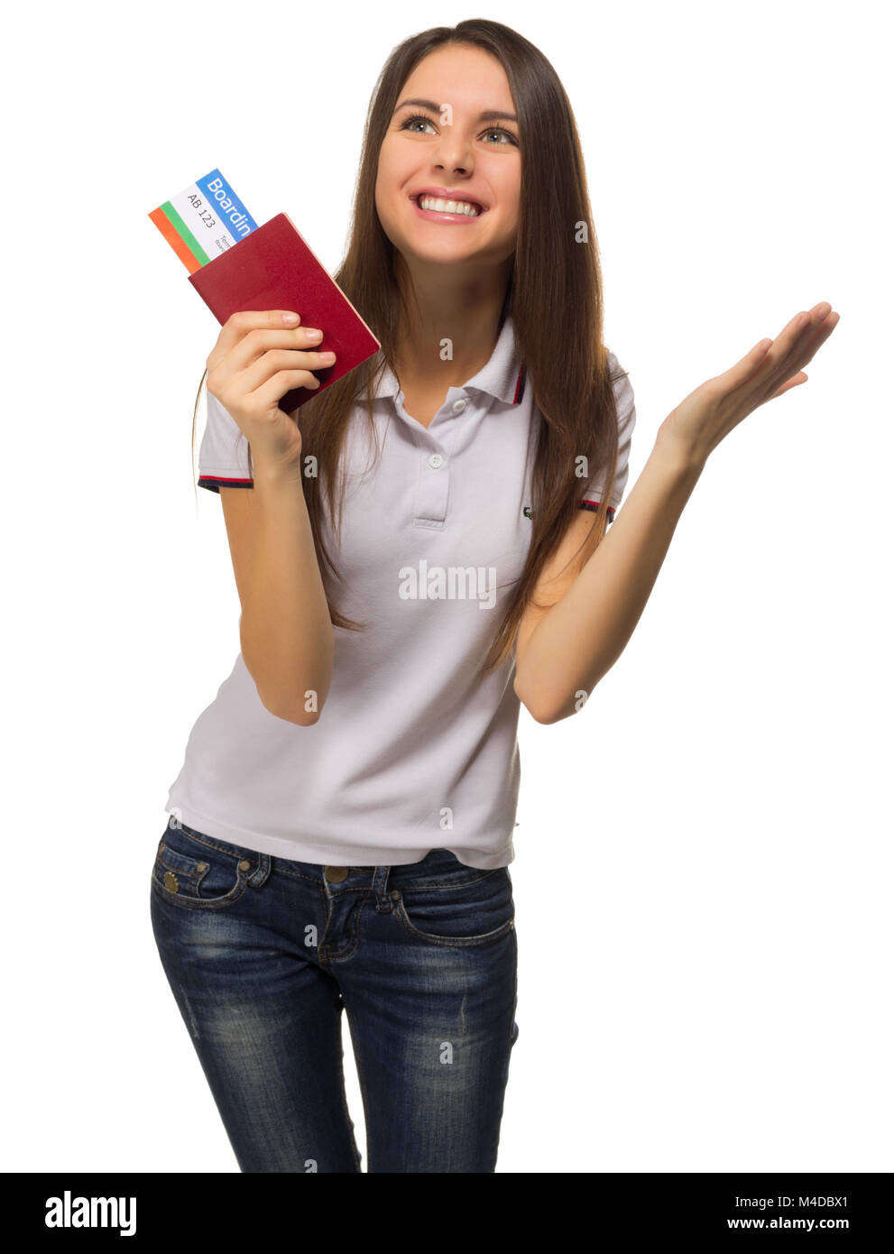 Young travelling girl isolated Stock Photo - Alamy Young travelling girl isolated Stock Photo - Alamy