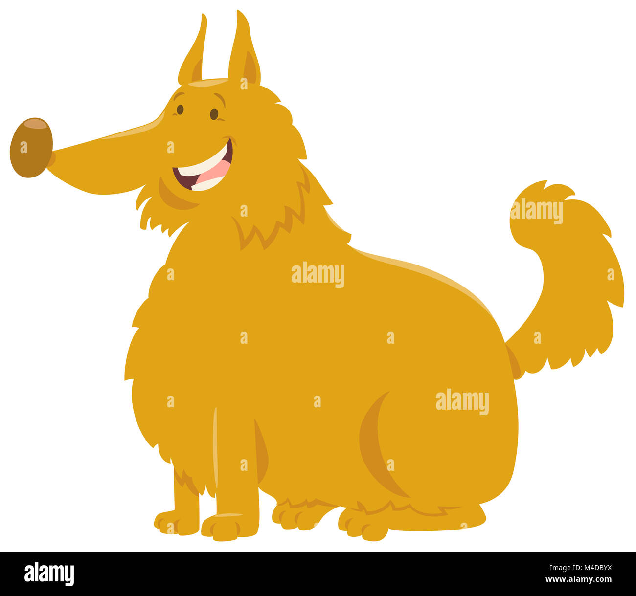 yellow shaggy dog cartoon Stock Photo - Alamy