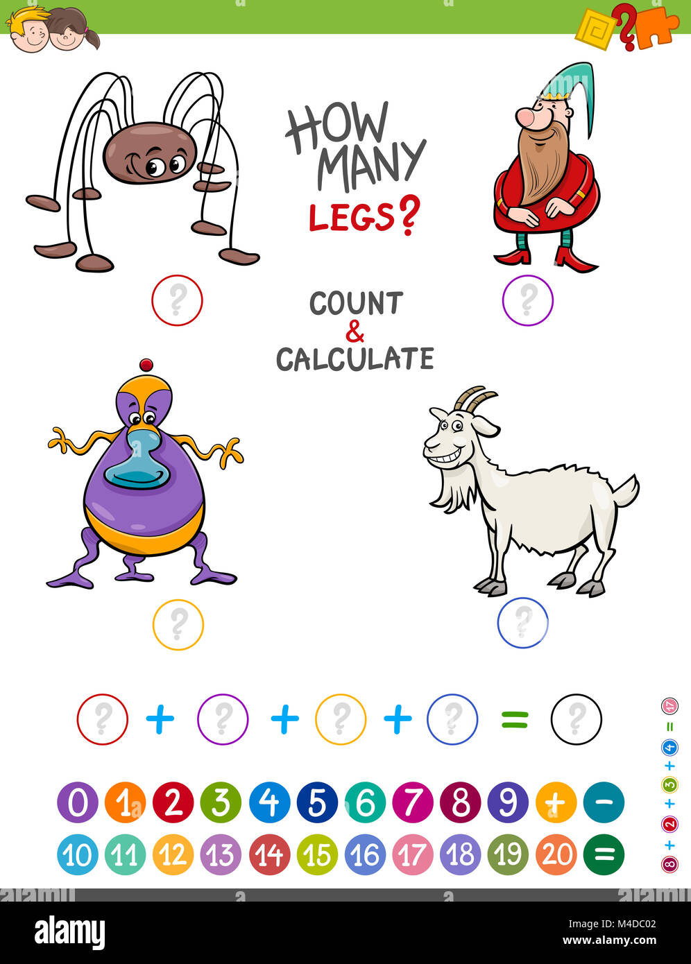 maths activity for kids Stock Photo - Alamy