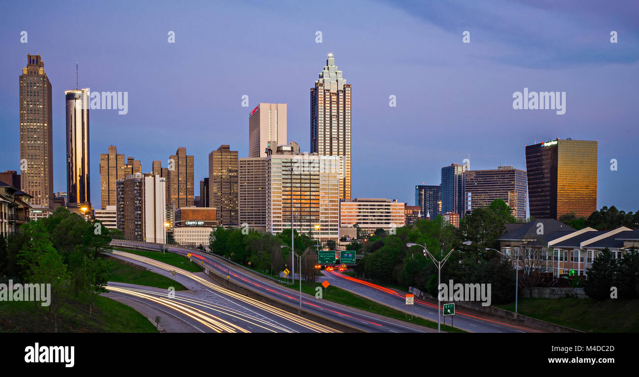 atlanta georgia city skyline early morning Stock Photo - Alamy