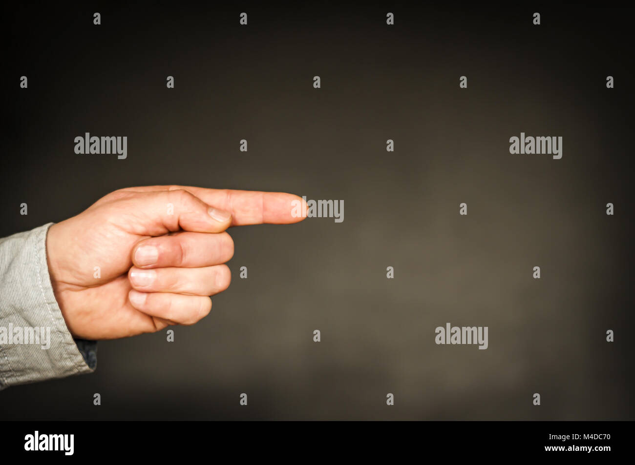 Hand with extended index finger Stock Photo - Alamy