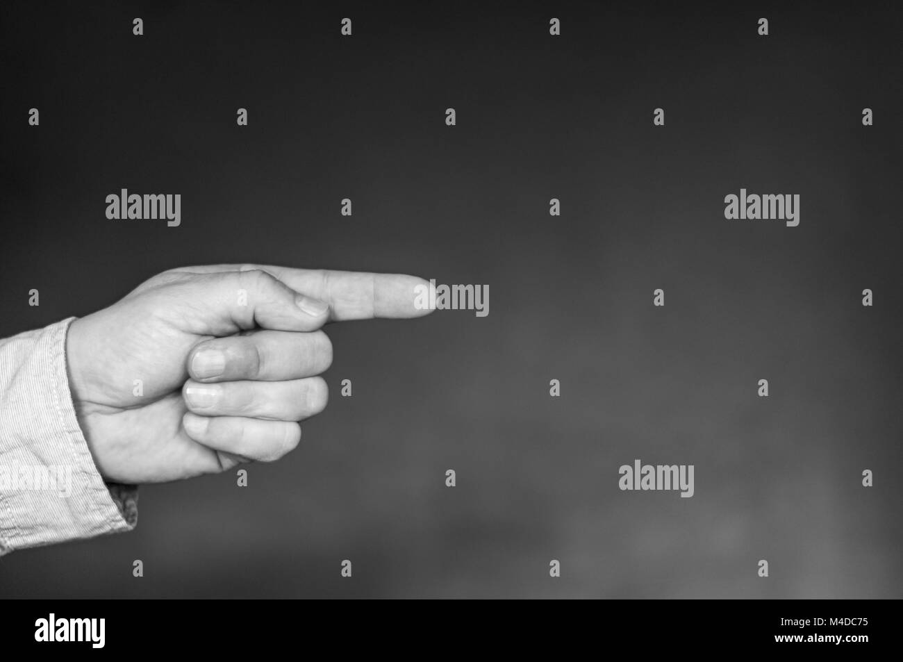 Hand with extended index finger Stock Photo - Alamy