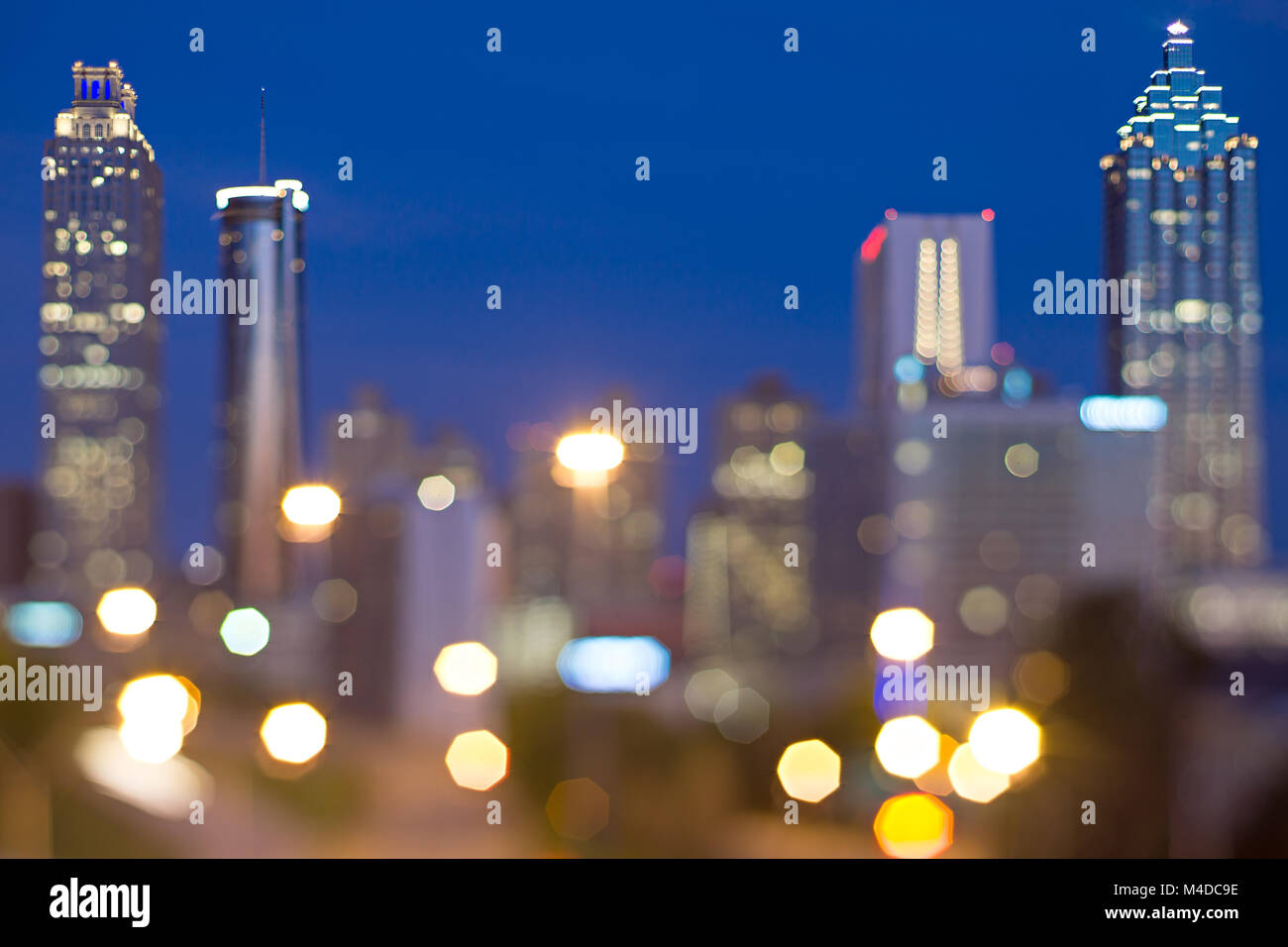 atlanta georgia city skyline early morning with tilt effect Stock Photo ...