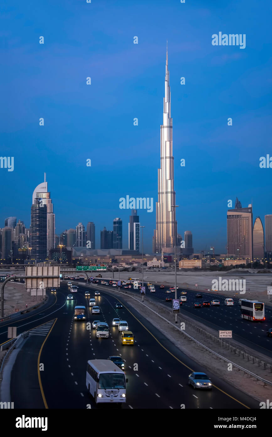 Dubai downtown on beautiful hi-res stock photography and images - Alamy