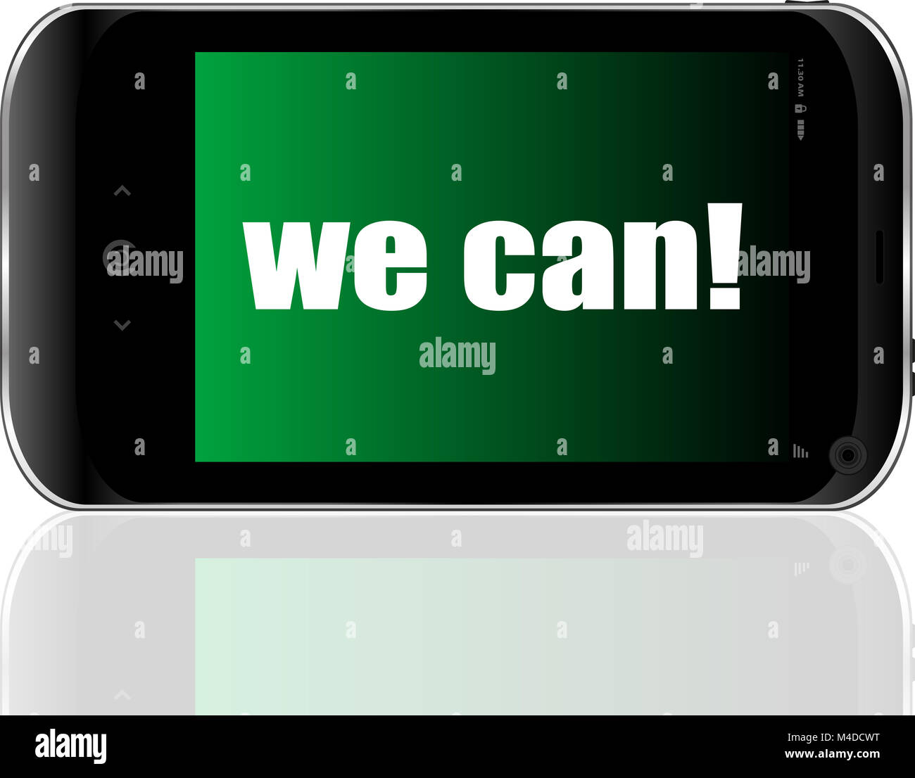 we can text. Business concept . Detailed modern smartphone Stock Photo ...