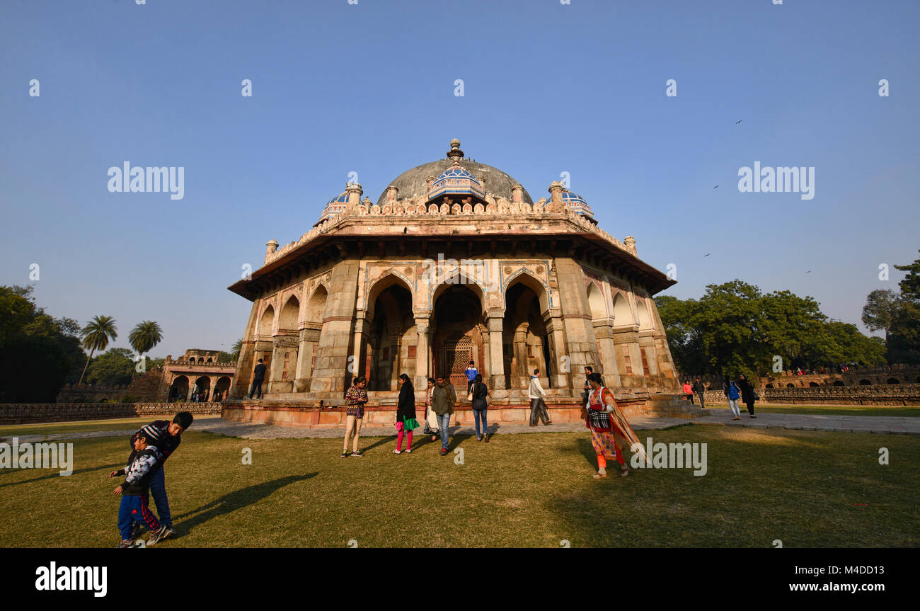Isa Khan's tomb at the Mughal Emperor Humayum's Tomb complex, Delhi ...