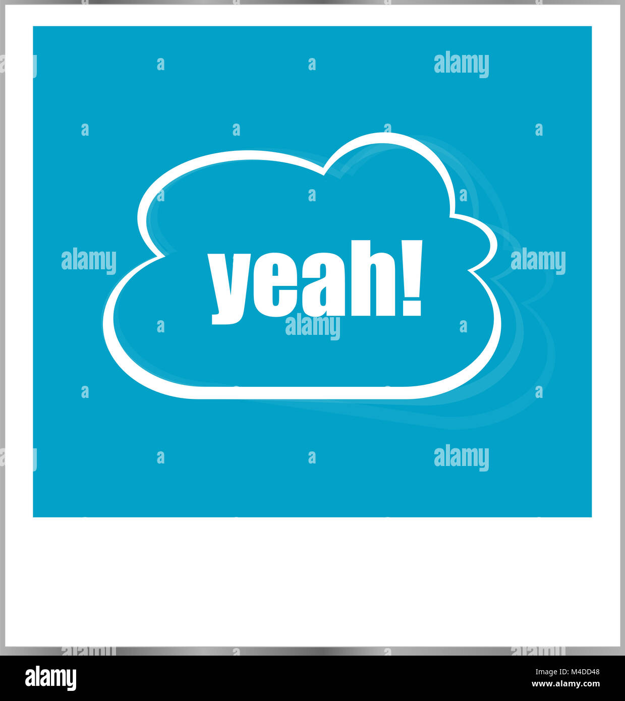 yeah word business concept, photo frame isolated on white Stock Photo ...