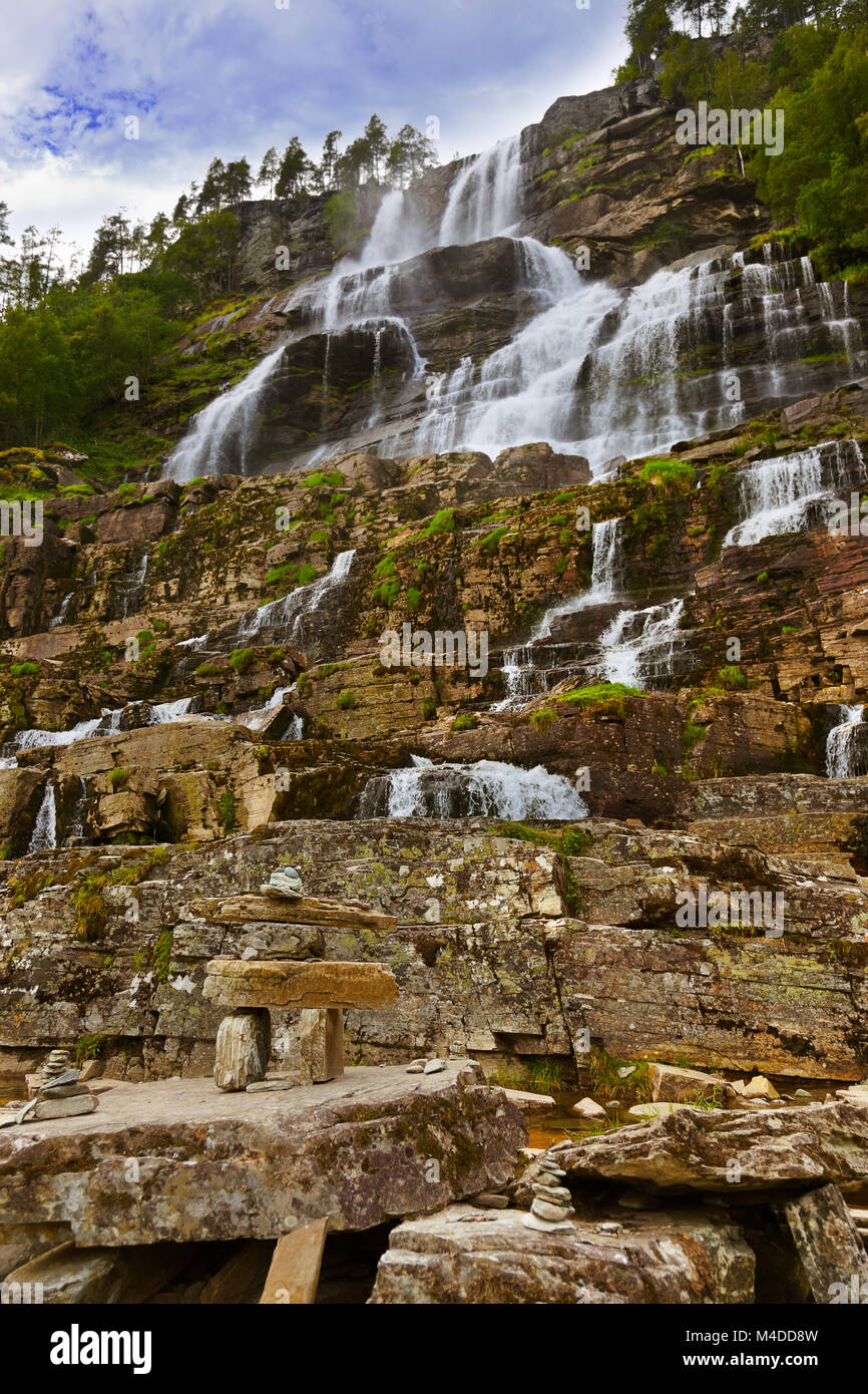 Tvinde Waterfall - Norway Stock Photo - Alamy