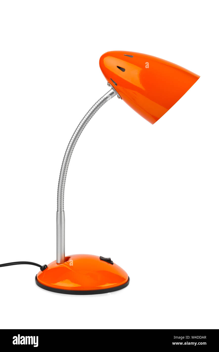 Red desk lamp Stock Photo - Alamy