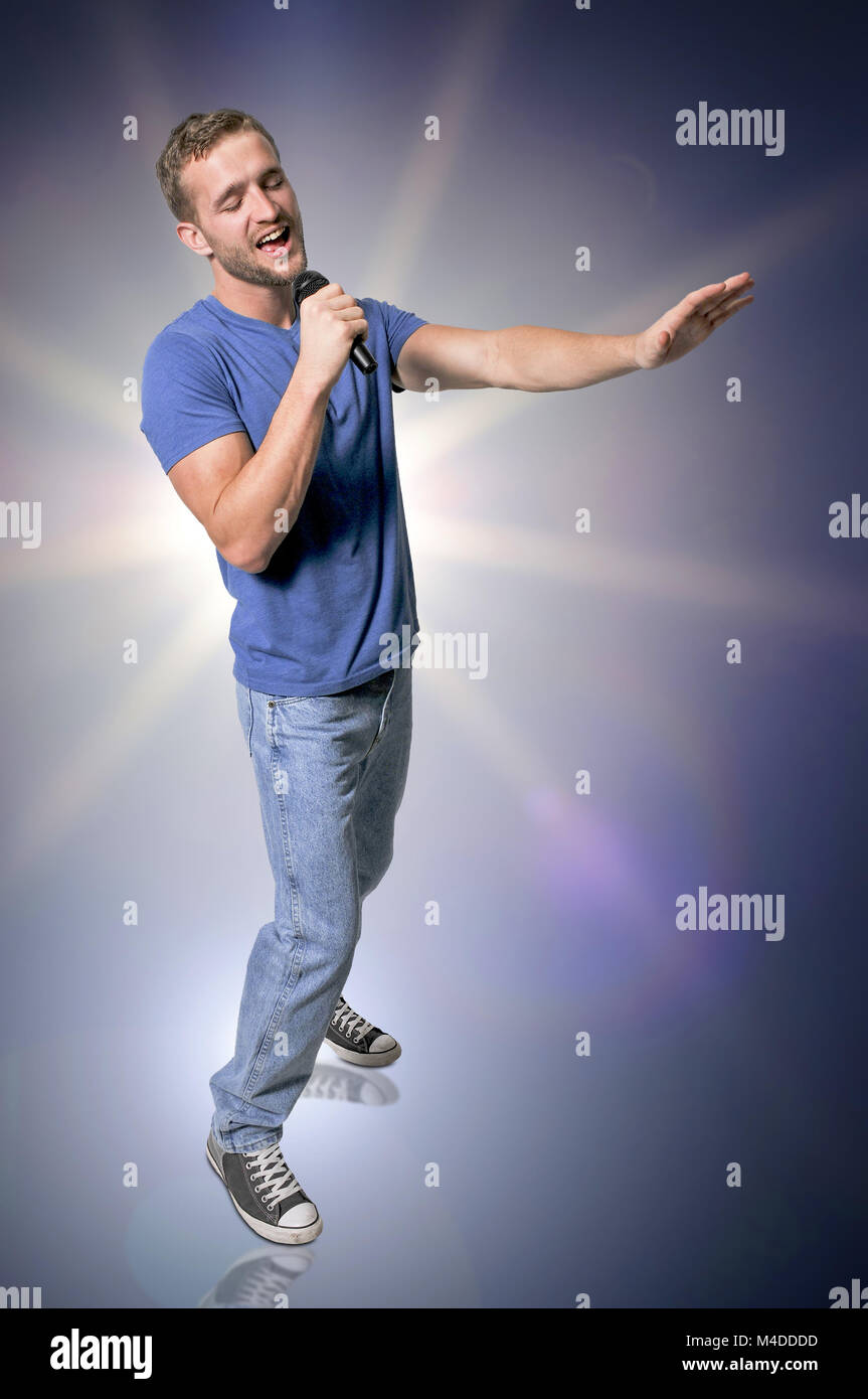 Handsome Man Singer Stock Photo - Alamy