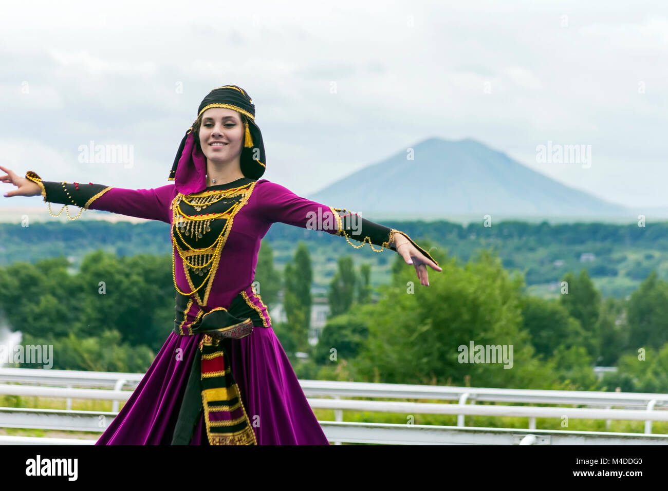 Pyatigorsk, Russia - July 23,2017: Unknown artist at the Festival of ...