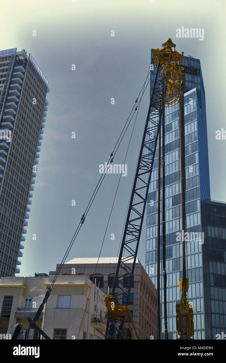 Vintage construction crane hi-res stock photography and images - Alamy