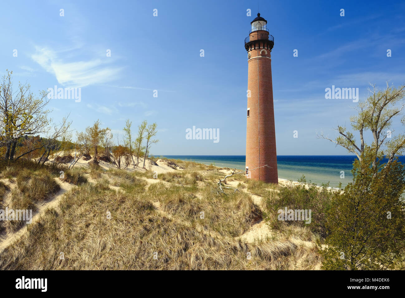 Little Sable Point Lighthouse in dunes, built in 1867 Stock Photo - Alamy